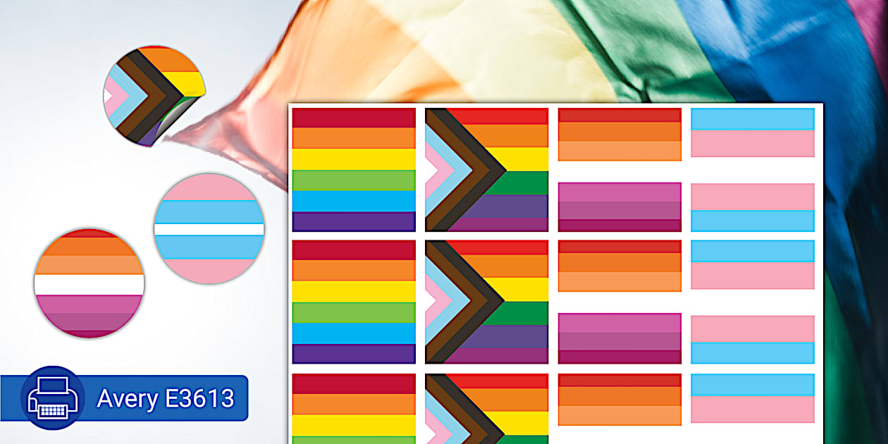 LGBT History Month Pride Flag Stickers - Twinkl