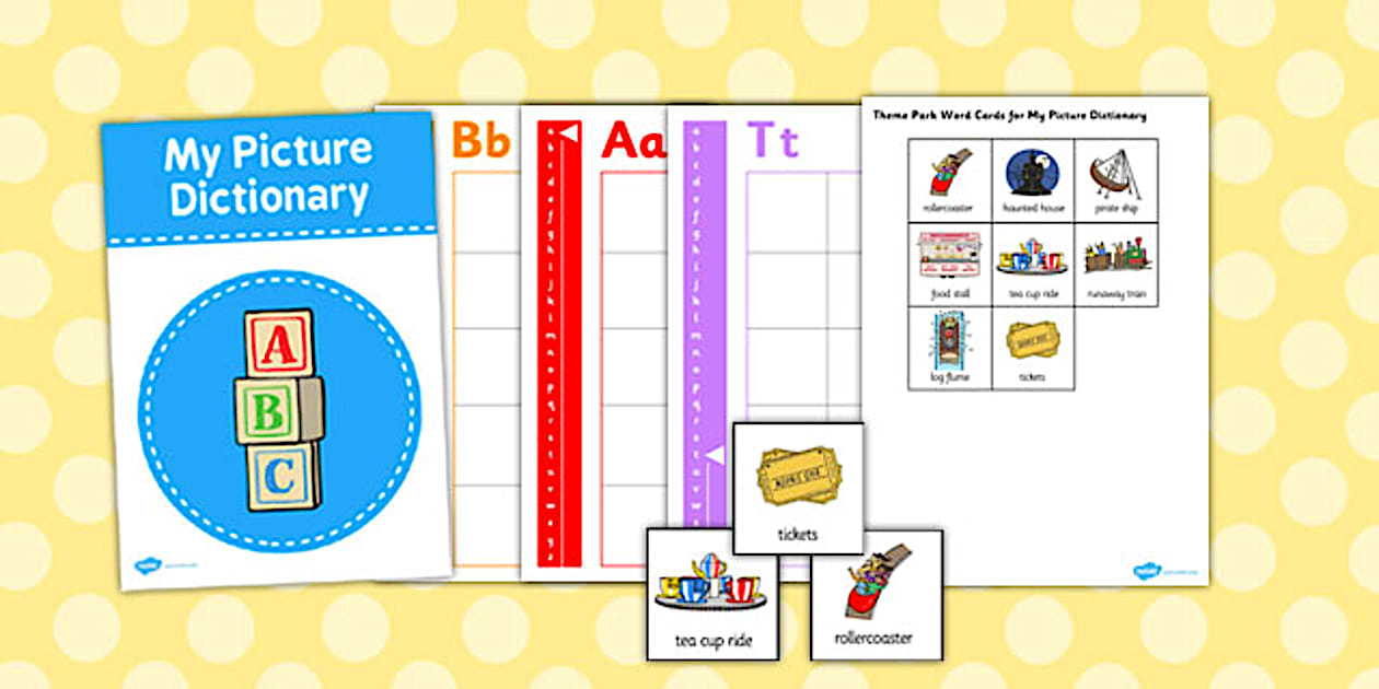 Theme Park Picture Dictionary (Teacher-Made) - Twinkl