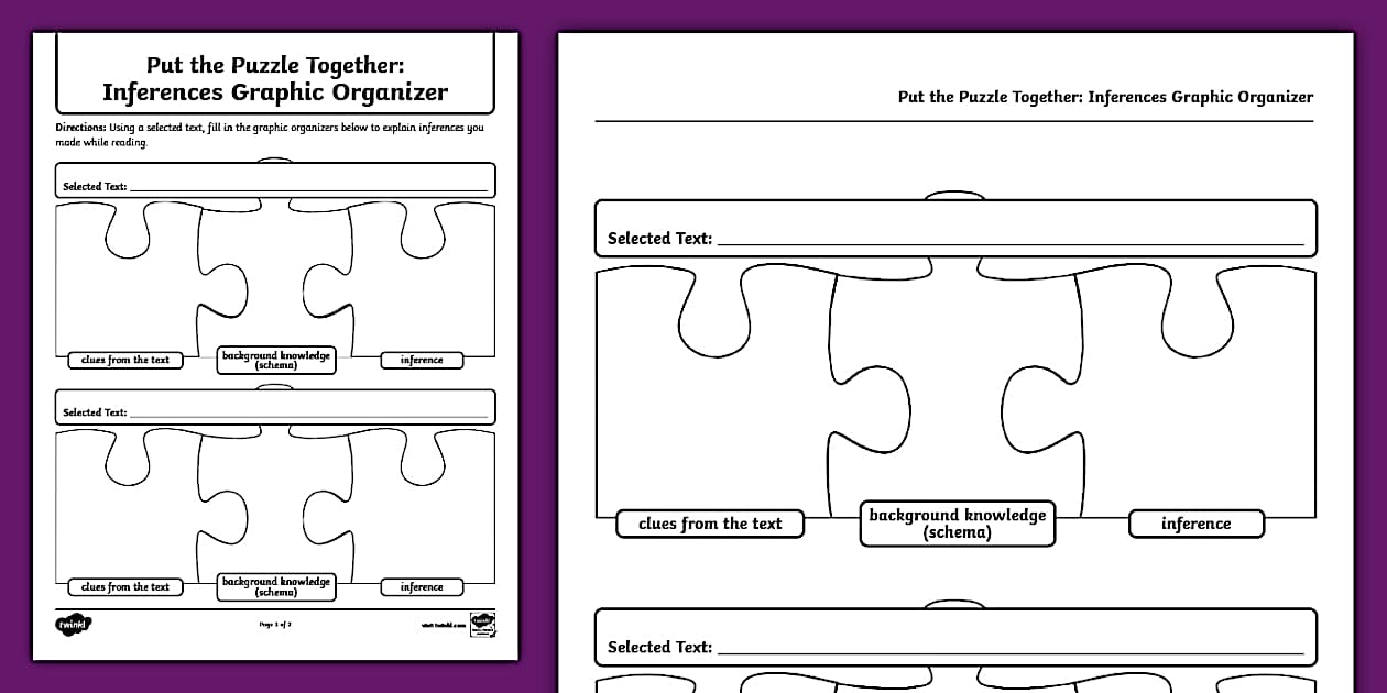 Put the Puzzle Together: Inferences Graphic Organizer