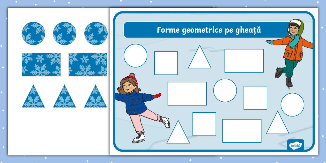 Forme geometrice pe gheață – Activitate de sortare