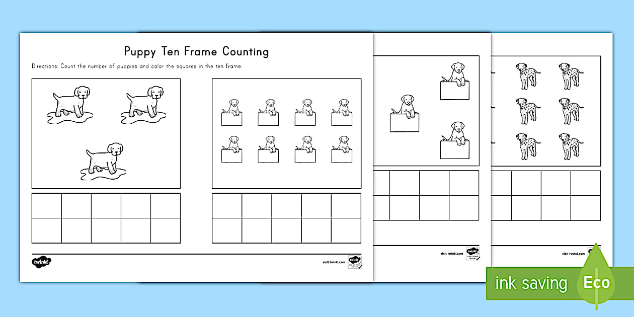 Counting Puppies Activity for Kids | Twinkl USA - Twinkl
