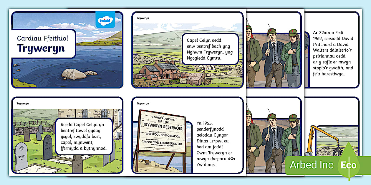 Tryweryn: Cardiau Ffeithiau (teacher made) - Twinkl