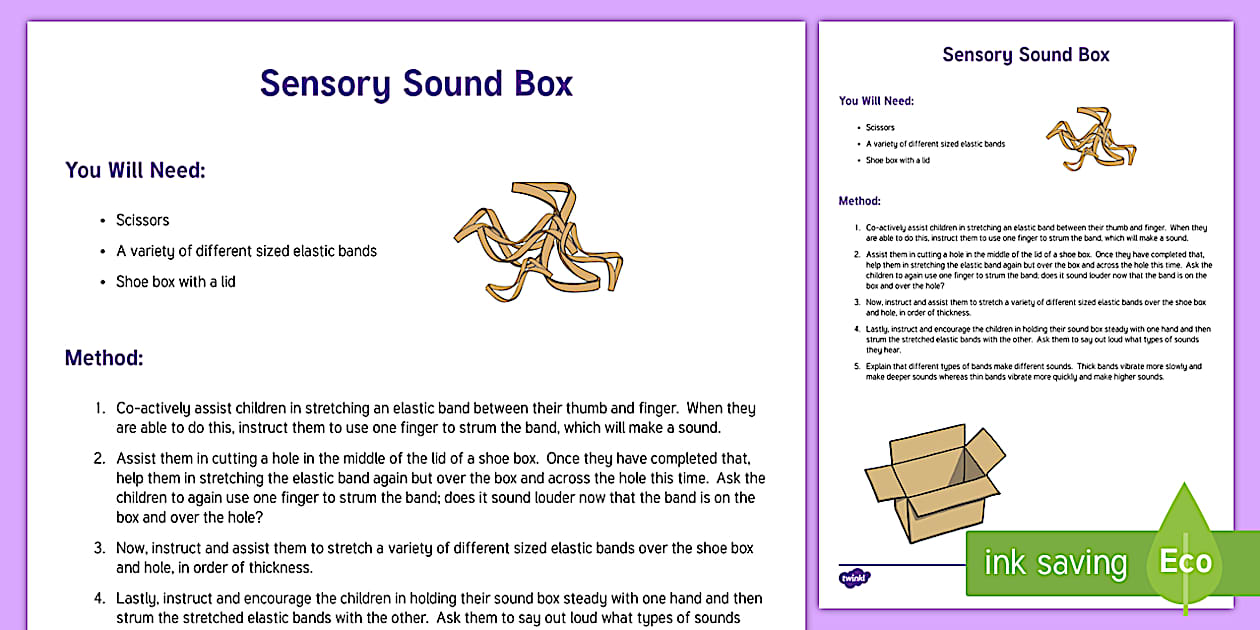 Sensory Sound Box Activity - Twinkl