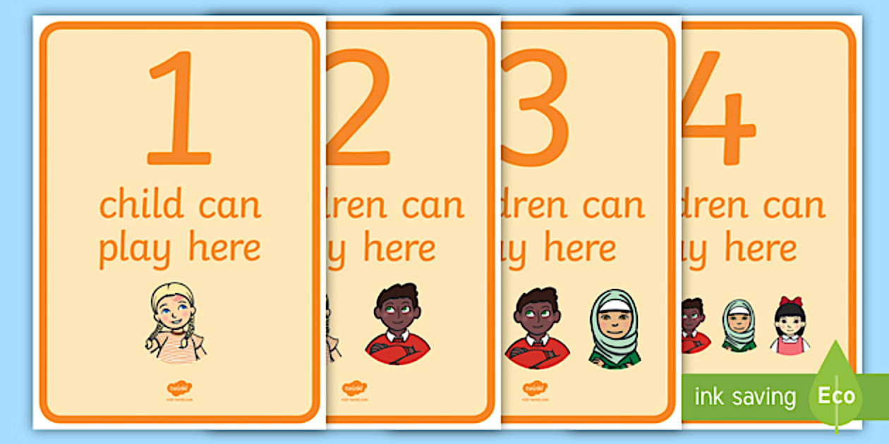 👉 How Many Can Play Here Display Posters - Twinkl