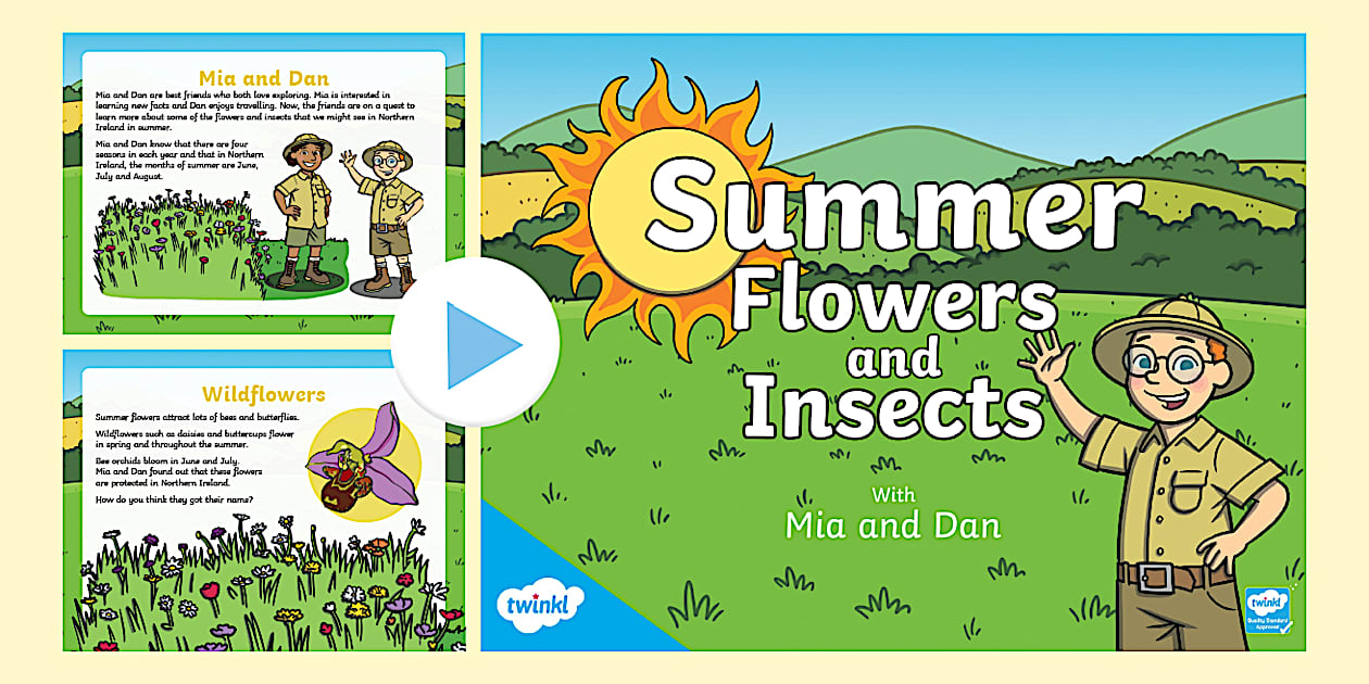 Summer Flowers and Insects With Mia and Dan PowerPoint