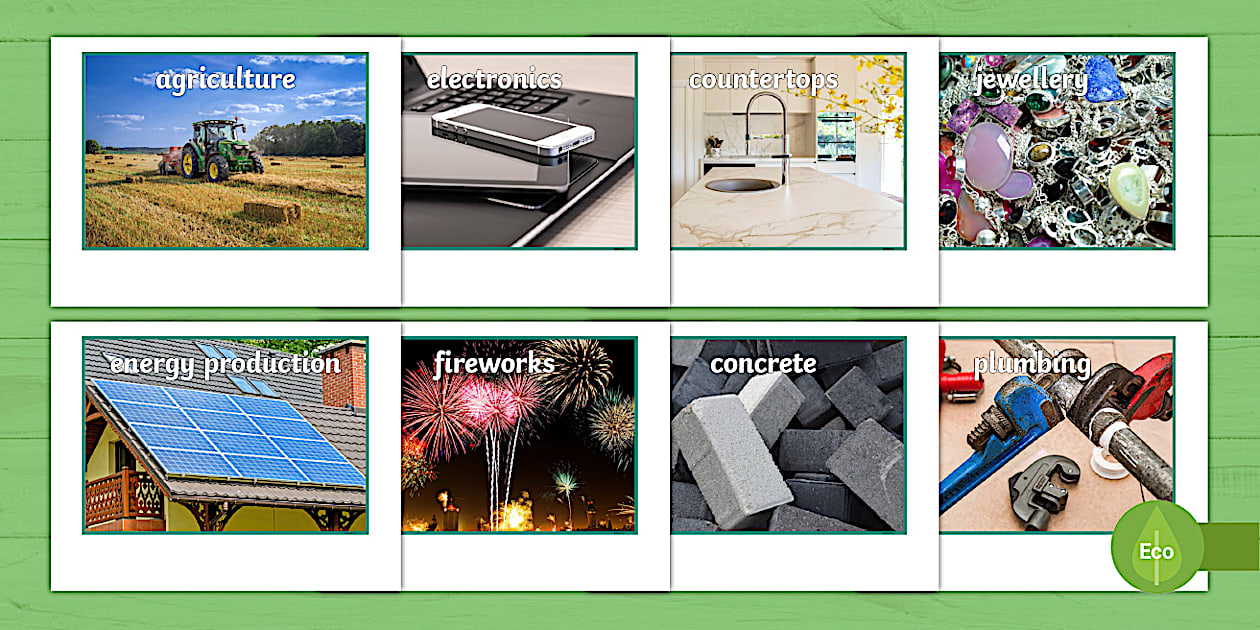 Everyday Uses Of Rocks and Minerals Photo Display Pack