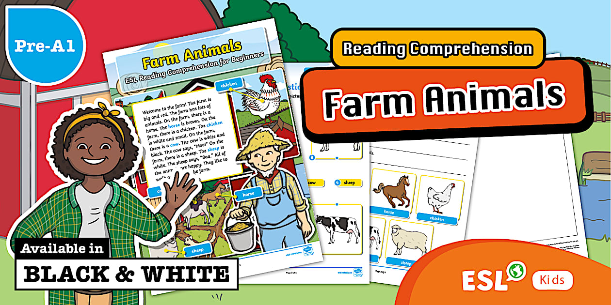 ESL for Beginners - Farm Animals Activity