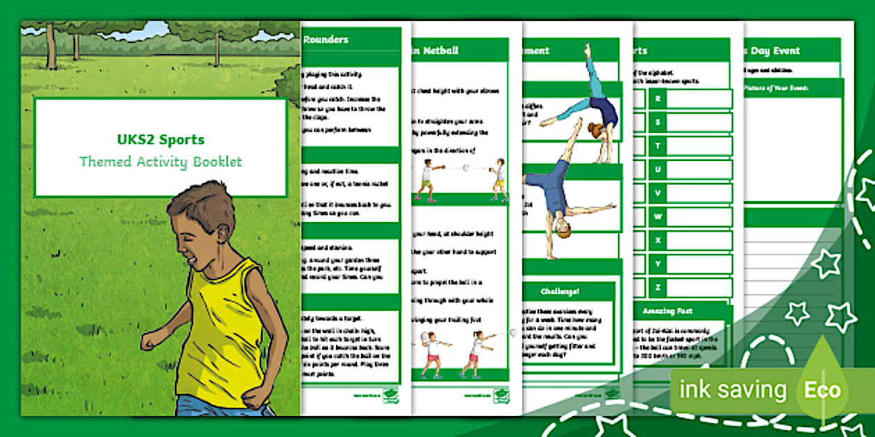 Sports-Themed Activity Booklet (Ages 9 - 11) (teacher made)