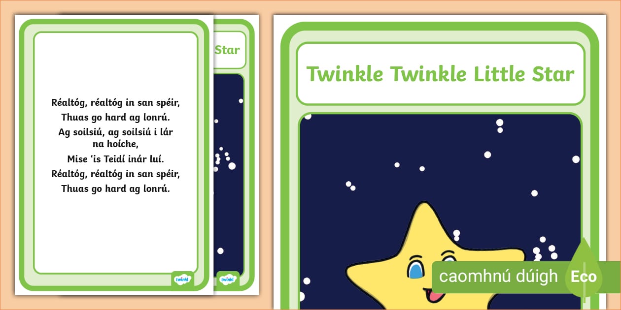 Gaeilge Twinkle Twinkle Little Star