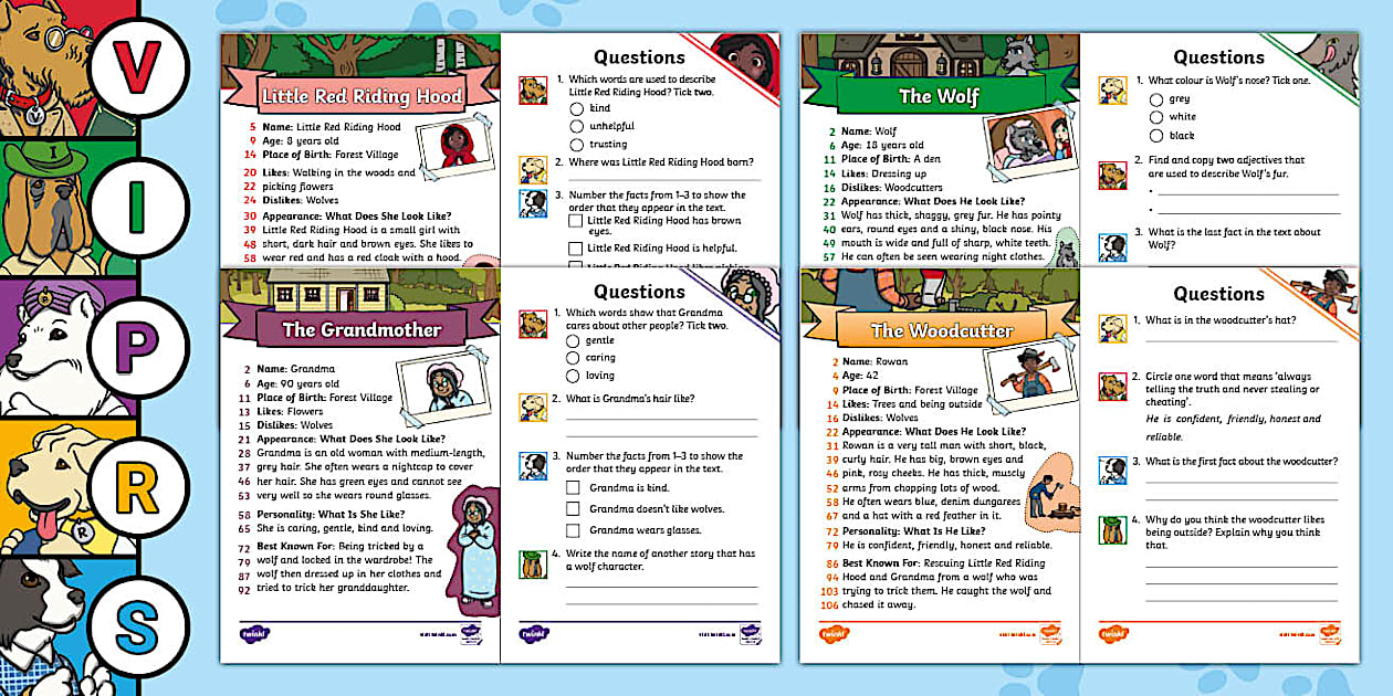 Little Red Riding Hood Characters | KS1 60-Second Reads