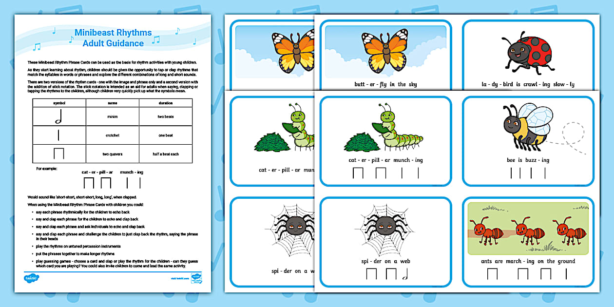 Minibeast Rhythms Music Activity Pack | Twinkl - Twinkl