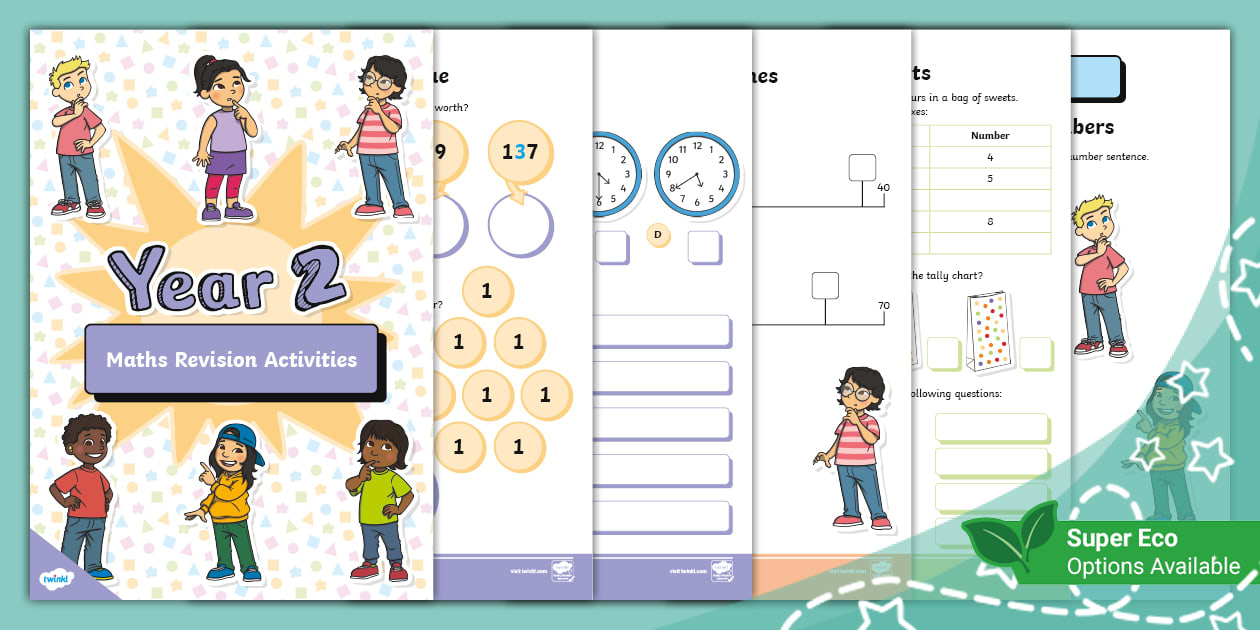 Year 2 Maths Revision Activity Sheets (teacher made)