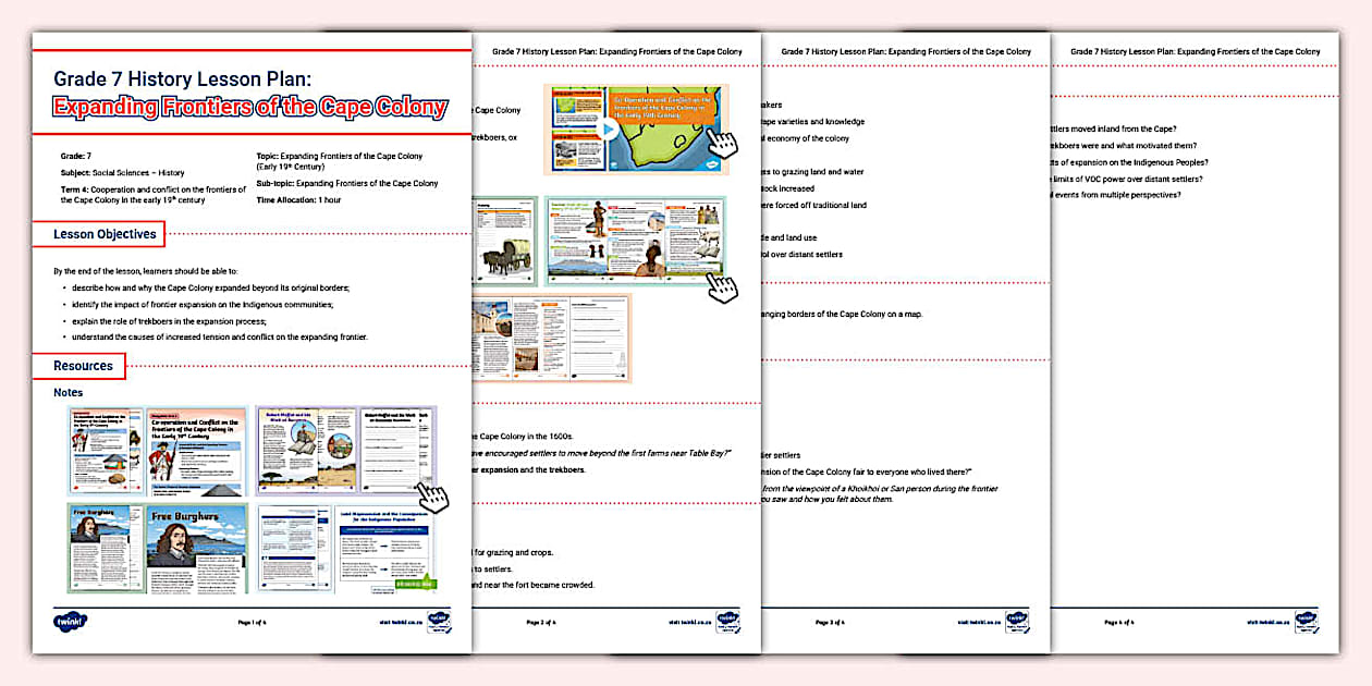 Grade 7 Lesson Plan: Expanding Frontiers of the Cape Colony