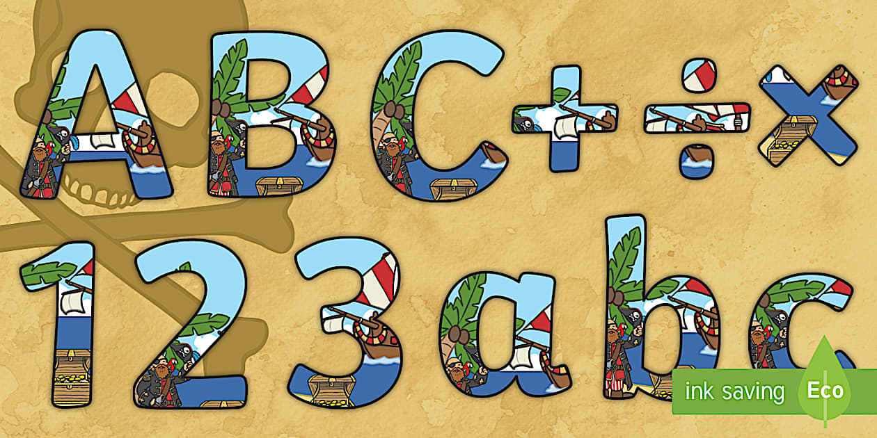 Editable Our Class Charter Pirate-Themed Display Lettering