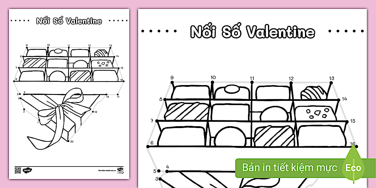 Nối Số Hộp Sô-cô-la Chủ Đề Ngày Valentines