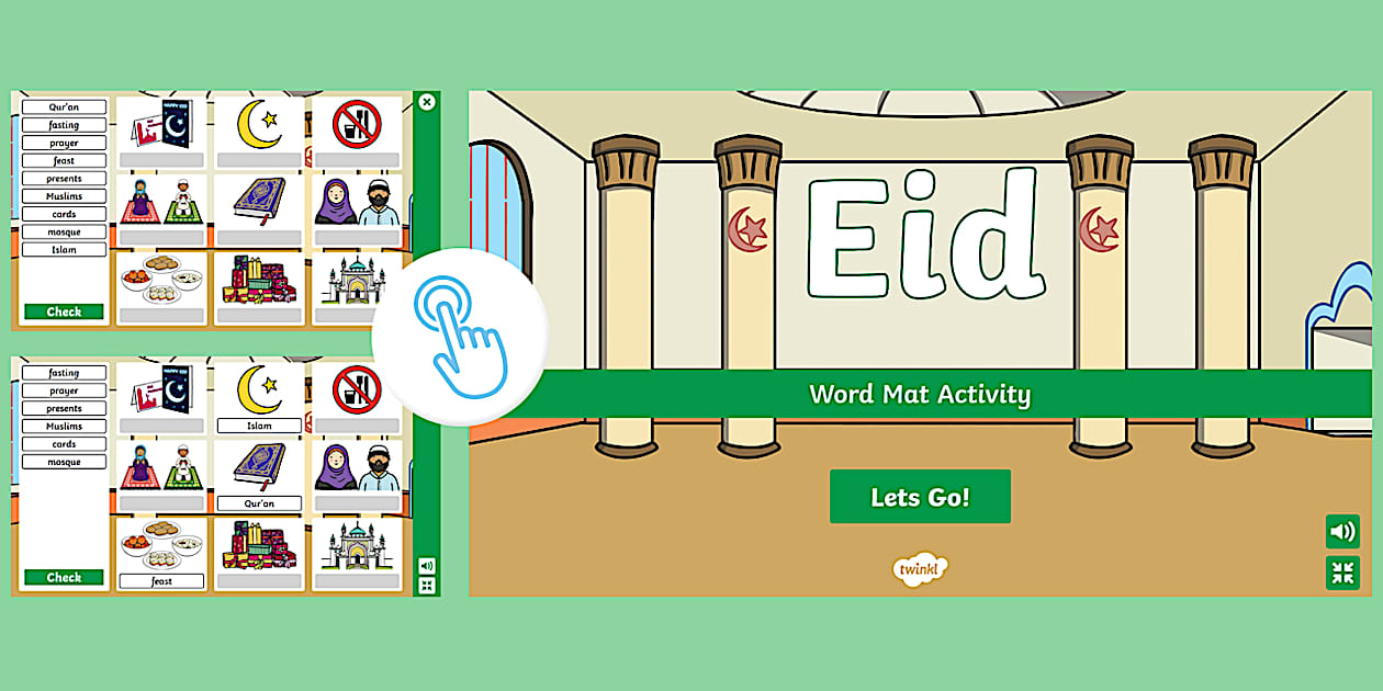 Interactive Eid Word Mat Activity | Twinkl Go! - Twinkl