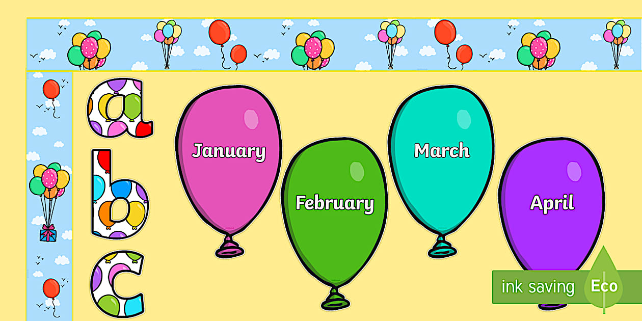 Birthday Balloons Graph Display Pack (teacher made) - Twinkl