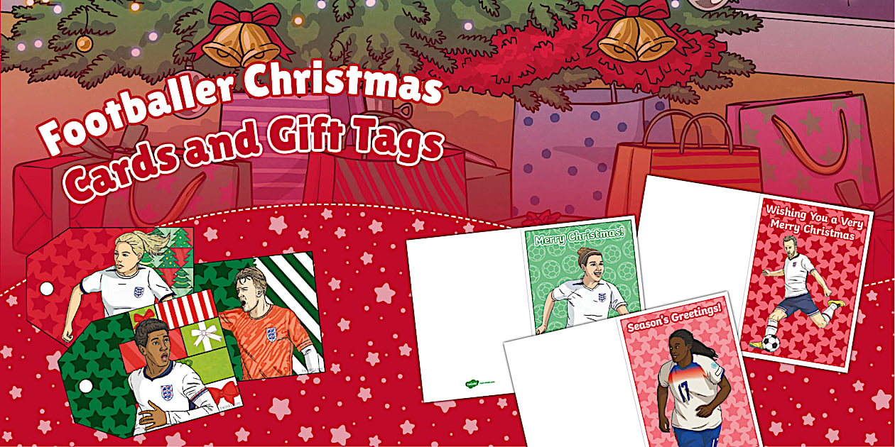 KS2 Football Christmas Cards and Gift Tags - Twinkl PE