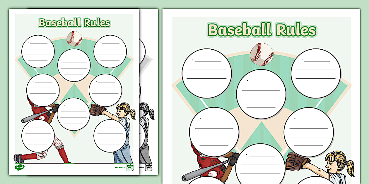 Baseball Rules Writing Template (Teacher-Made) - Twinkl