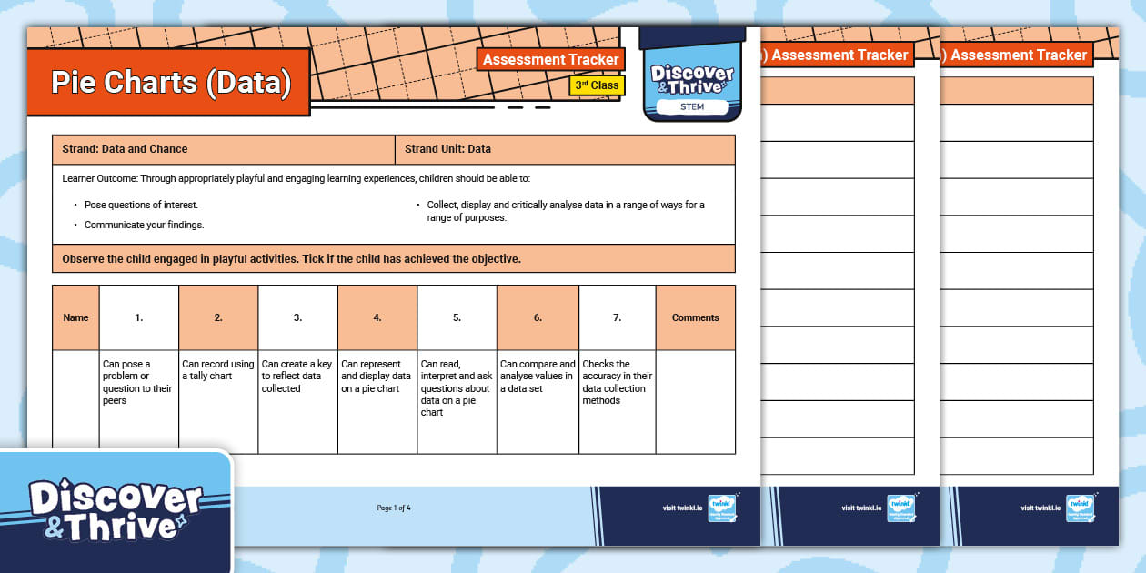 Pie Chart Assessment Tracker (Teacher-Made) - Twinkl