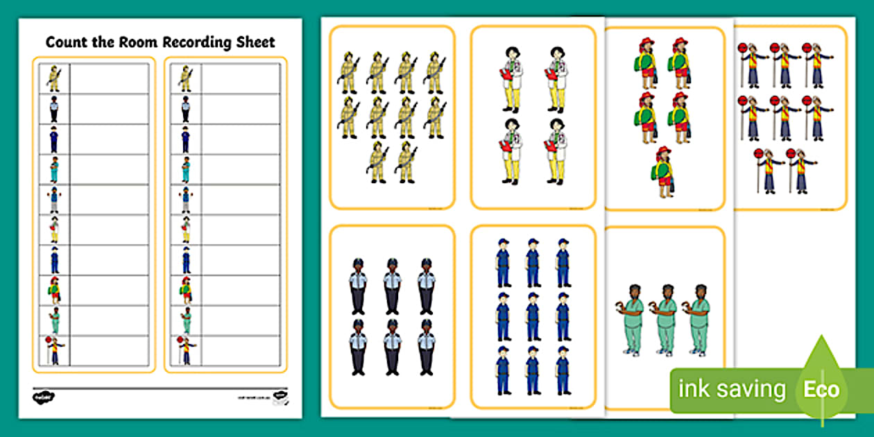 Count the Room 1-10: Community Helpers Activity Pack