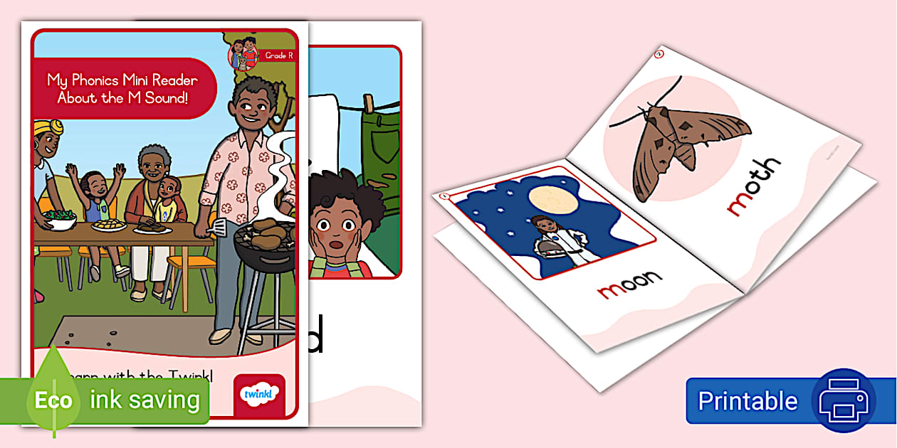 Gr. R Phonics Mini Reader: M Sound (teacher made) - Twinkl