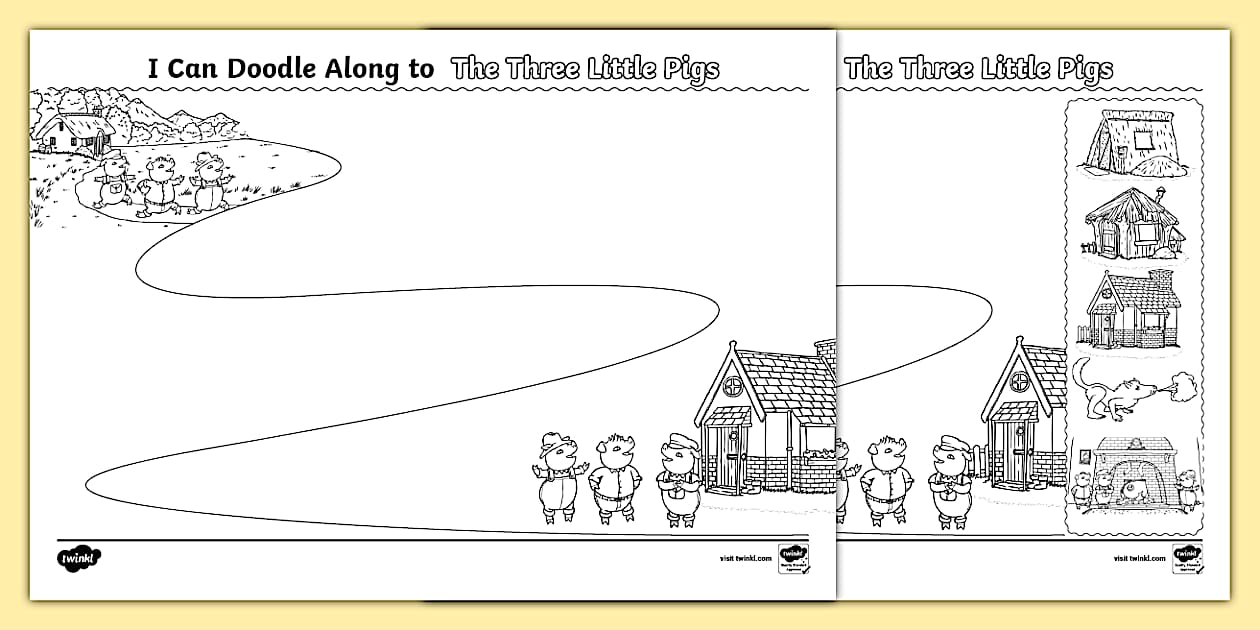 Three Little Pigs Activity Sheet | Twinkl Resources - Twinkl