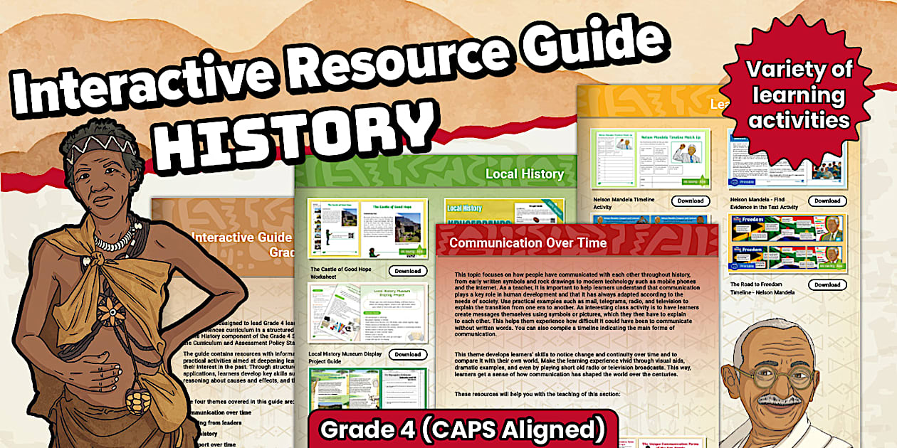 VOICE-24123: Grade 4 History - Interactive Resource Guide (CAPS Aligned)