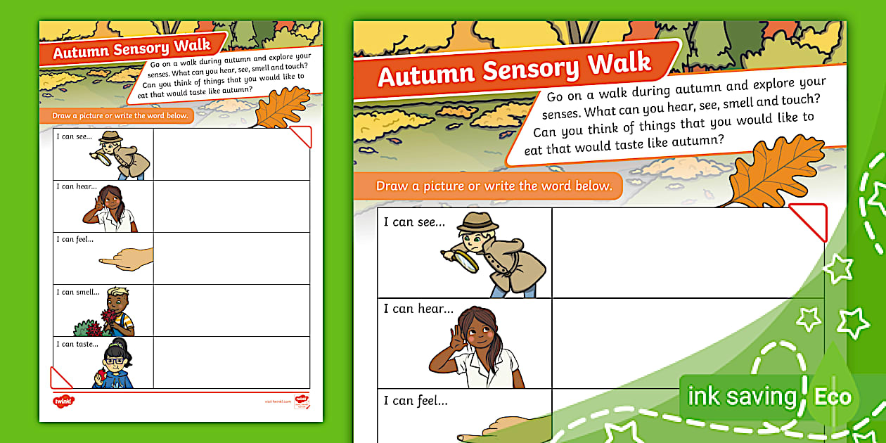 Autumn Sensory Walk (teacher made) - Twinkl