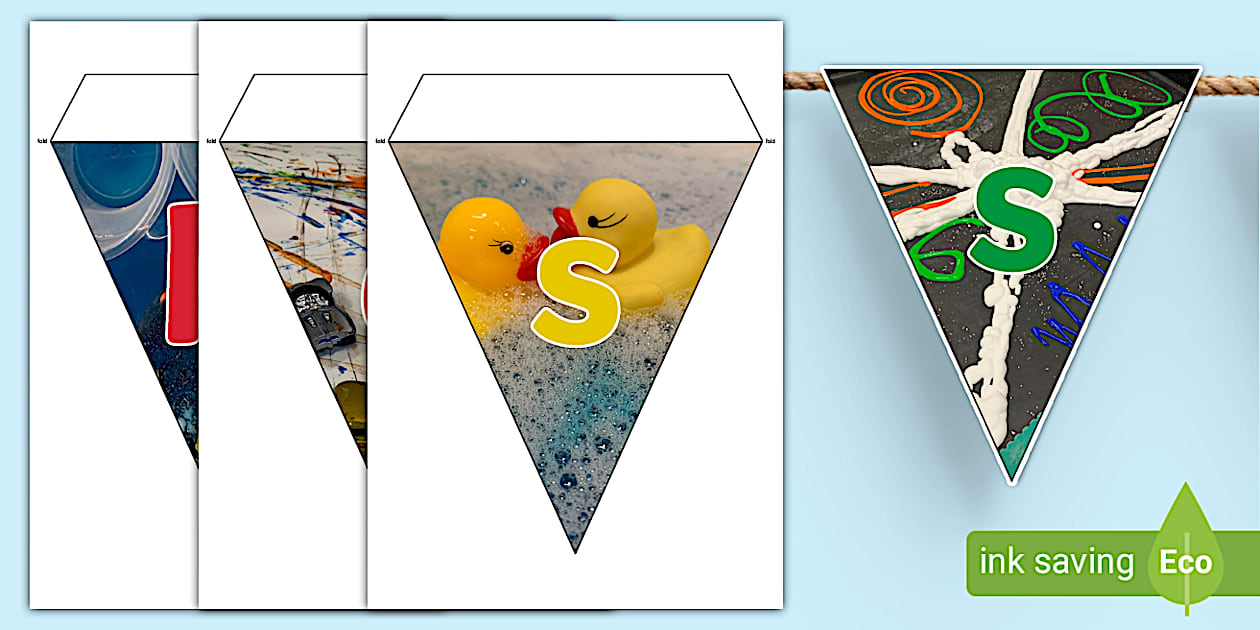 Messy Play Area Photo Display Bunting (Teacher-Made)