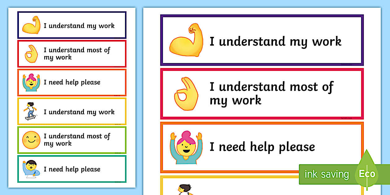 Self-Assessment Tray Labels (Hecho por educadores) - Twinkl