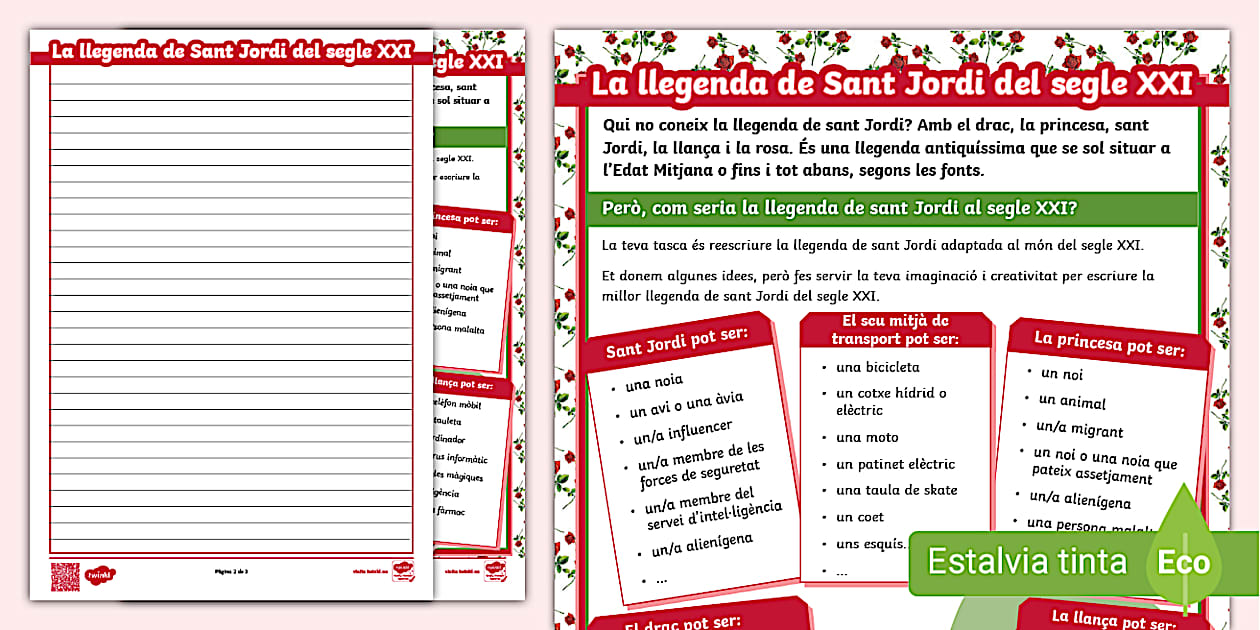 Fitxa d'activitat: La llegenda de sant Jordi del segle XXI - Català