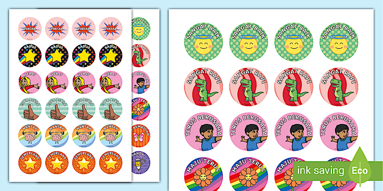 Reward Stickers - Indonesian - Twinkl