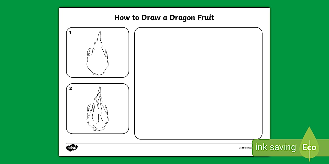 How to Draw a Dragon Fruit Step-by-Step | Twinkl | KS1 | Art