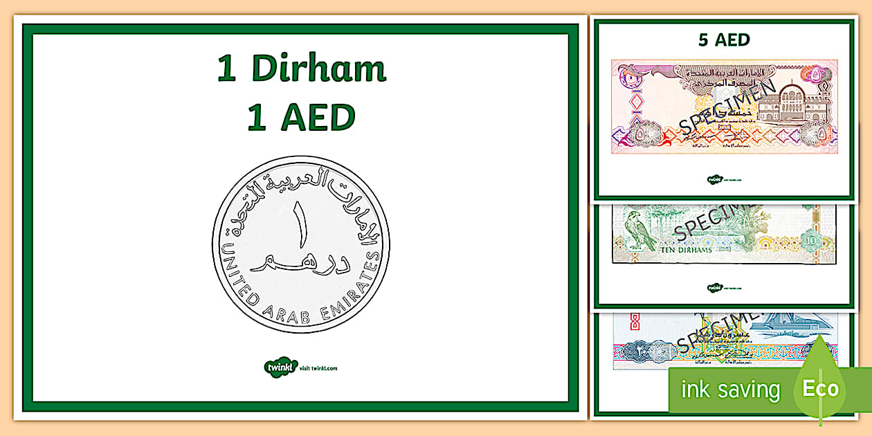 UAE Money Display Posters (Hecho por educadores) - Twinkl