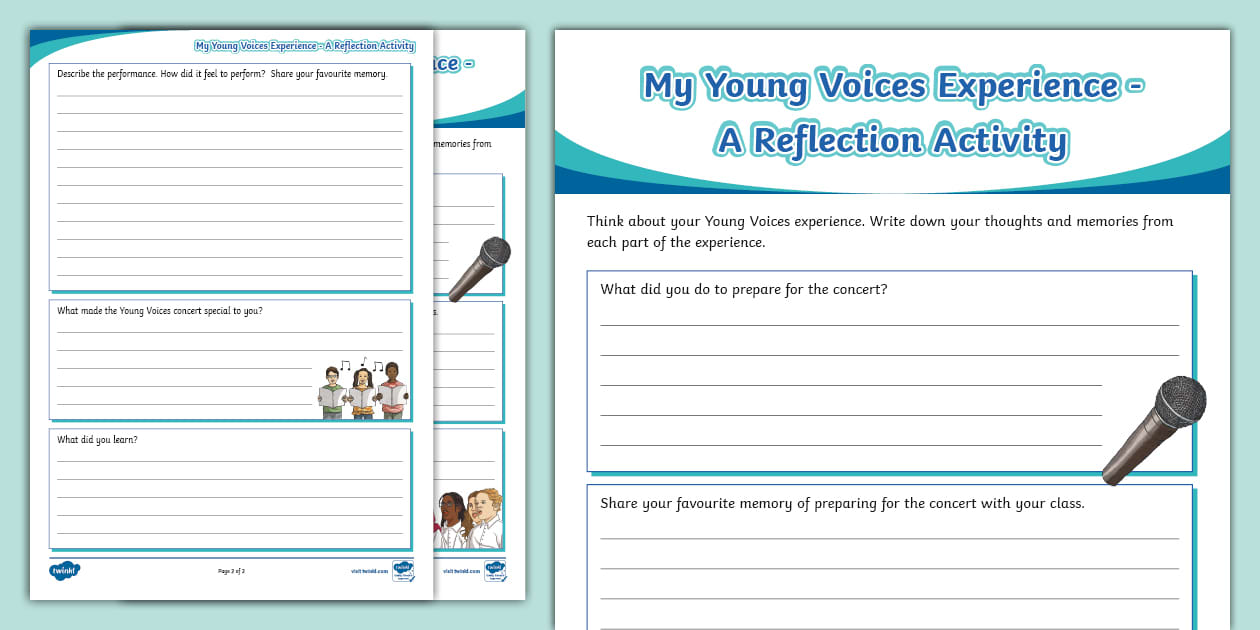 👉 Young Voices Reflection Activity Sheet