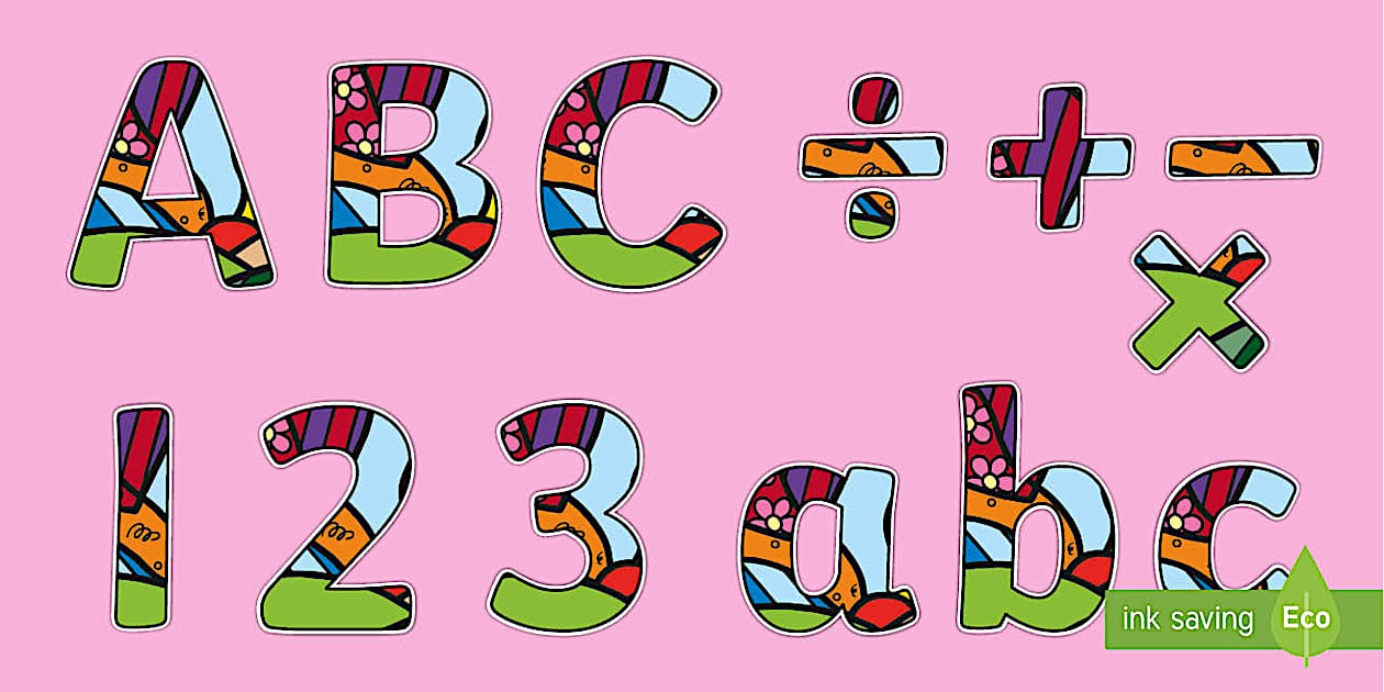 Romero Britto Display Lettering (teacher made) - Twinkl