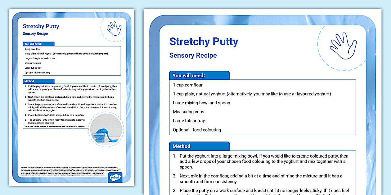 Stretchy Putty Sensory Recipe | Twinkl (teacher made)