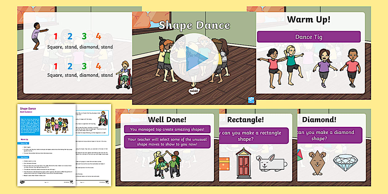 Shape Dance Lesson Adult Guidance and PowerPoint Pack