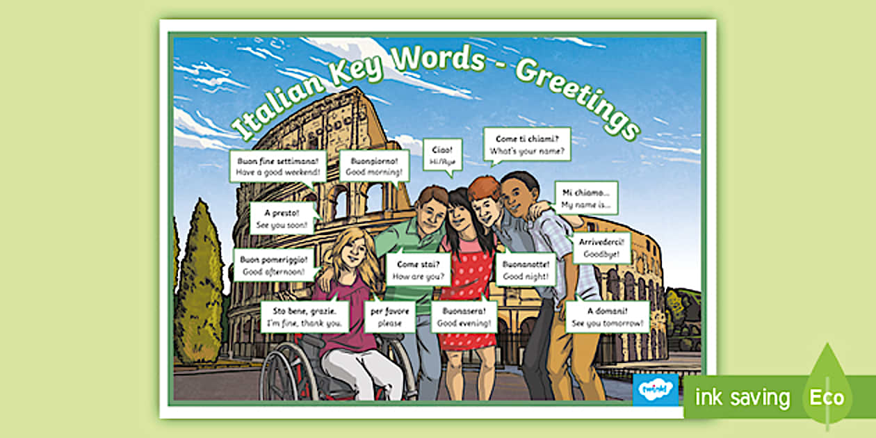 👉 Italian: KS2 Key Words - Word Mat