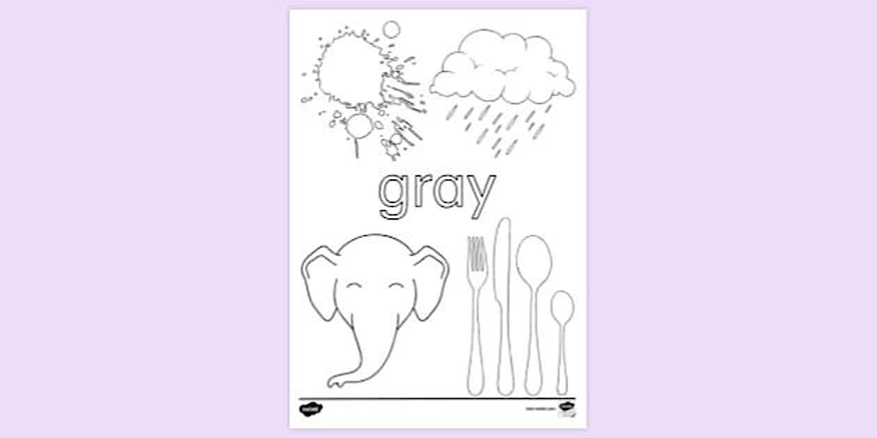 Gray Colouring Page | Colouring Sheets (Teacher-Made)
