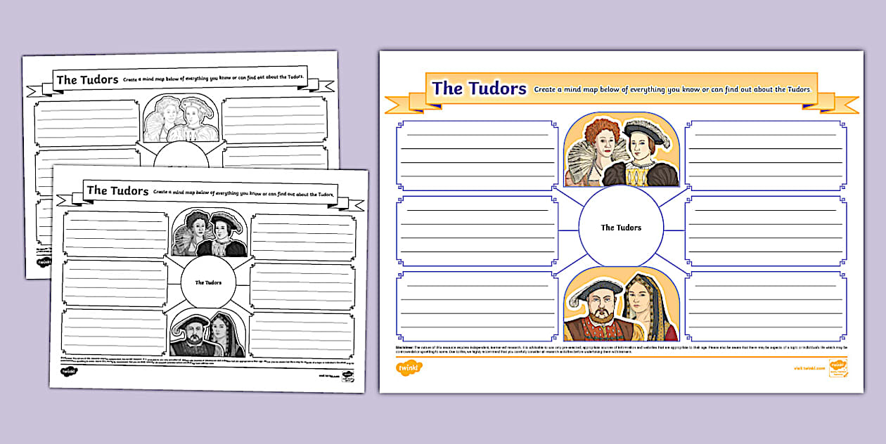 Tudors Mind Map - Twinkl History Mind Map - Twinkl