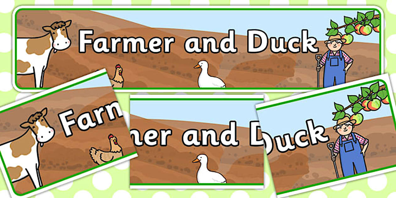 Farmer and Duck Display Banner (Teacher-Made) - Twinkl