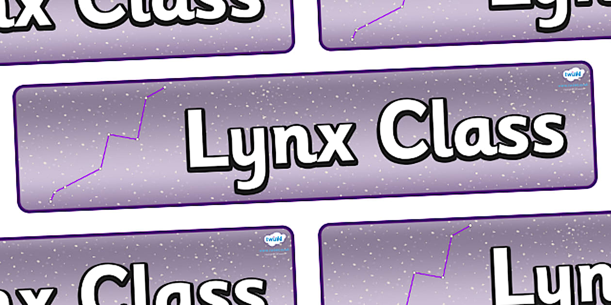 Lynx - Star Constellation Themed Classroom Display Banner