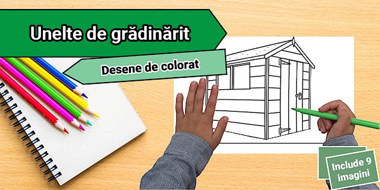 Unelte de grădinărit pentru colorat