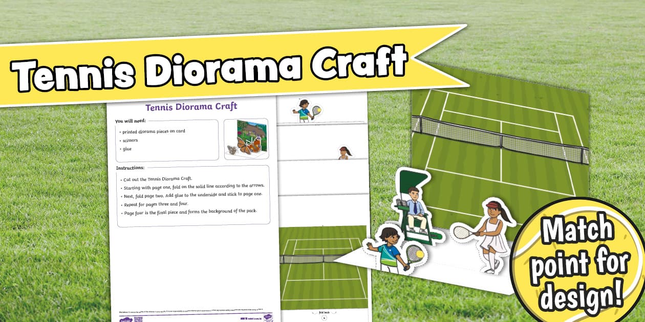 Tennis Diorama Craft - Twinkl