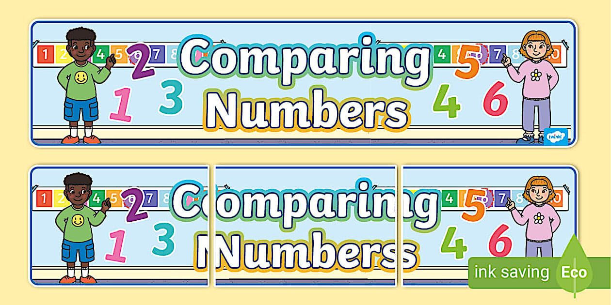 👉 Comparing Numbers Display Banner (teacher made)