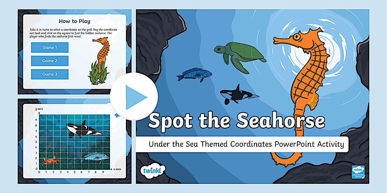 Under the Sea Themed Coordinates PowerPoint Activity