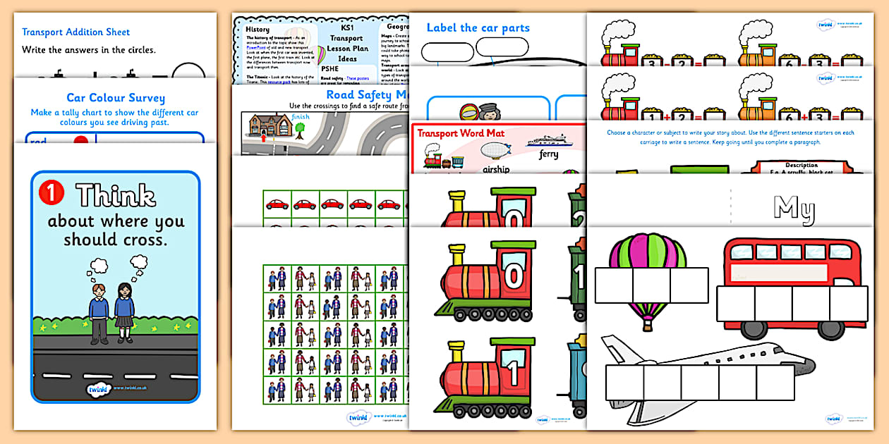 KS1 Transport Lesson Plan Ideas and Resources Pack - transport