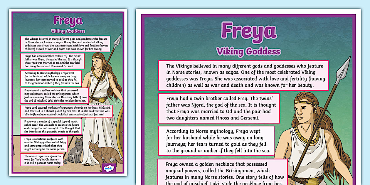 Facts About the Viking Goddess Freya: Fact File - Twinkl